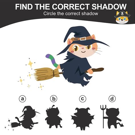 Premium Vector Find The Correct Shadow Match The Image With The