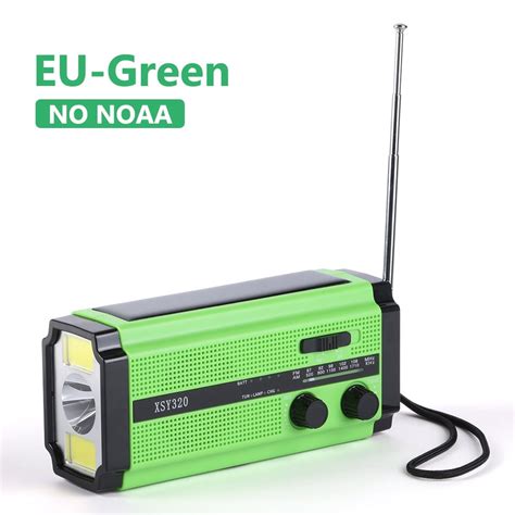 Radio De Emergencia Amfmwb Multifuncional Con Manivela Solar Carga Usb