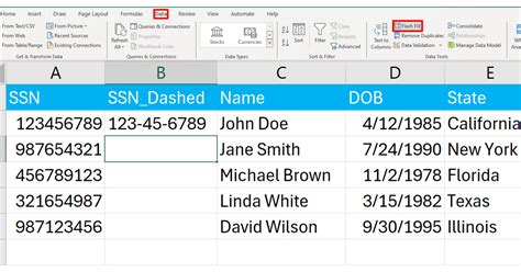 How To Add Dashes To Ssn In Excel Quick Methods Master Data Skills