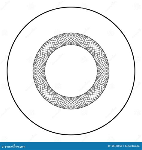 Spirograph Element Empty In Center Abstract Concentric Symbol Icon In