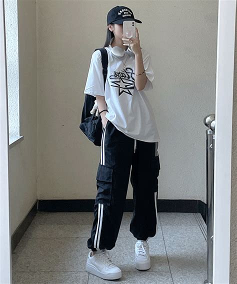 🔥y2k핏보장🔥 크롱 와이드 일자핏 여름 삼선 라인 트랙 밴딩 롱 카고 조거 나일론 팬츠 스트릿 유니크 장마 트레이닝 썸머 페스티벌 데일리 츄리닝 하이웨스트 바스락