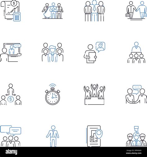 Portfolio Manager Line Icons Collection Investment Risk