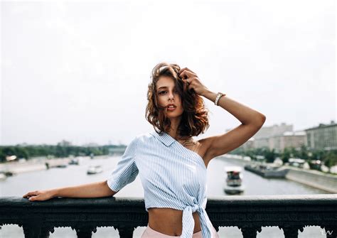 Armpits Trees Portrait Depth Of Field Women Tanned Hd Wallpaper