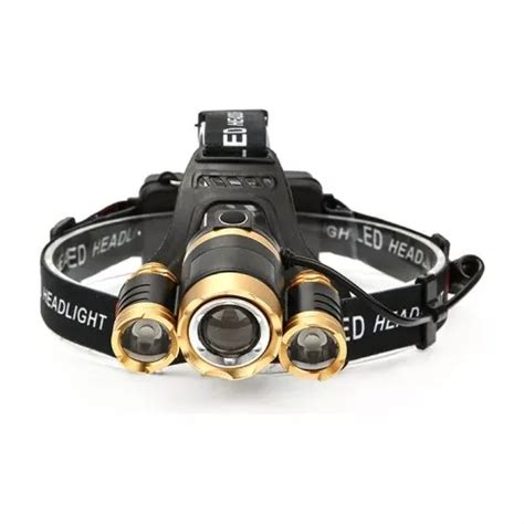 Linterna Led Para Cabeza Super Potente 3 Faros Recargable Cuotas Sin