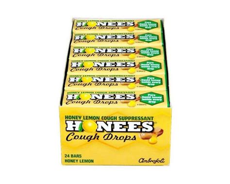 Honees Honey Lemon Cough Drops 24 Box