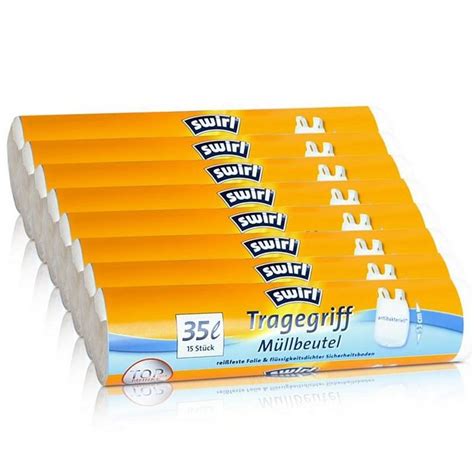 Swirl Müllbeutel 8x Swirl Tragegriff Müllbeutel 35l 15 Stkrolle