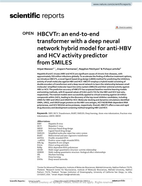 Pdf Hbcvtr An End To End Transformer With A Deep Neural Network Hybrid Model For Anti Hbv And