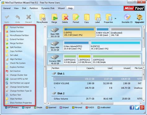 Minitool Partition Wizard J
