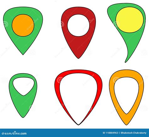 Ponteiro para o mapa ilustração do vetor Ilustração de imprimir