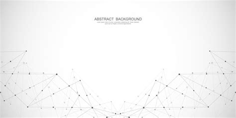 Premium Vector Banner Design With Abstract Geometric Background And Connecting Dots And Lines