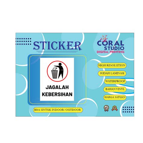 Jual Stiker Sticker Jagalah Kebersihan Shopee Indonesia