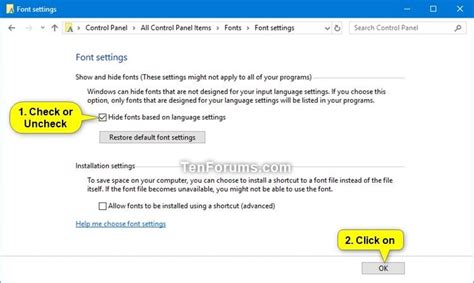 Hide Or Show Fonts In Windows Tutorials Hide Or Show Fonts In Windows Tutorials