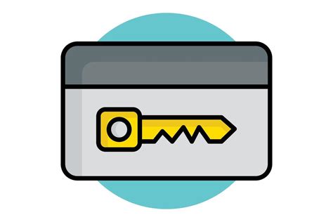 Key Card Icon Colored Outline Icon Style Icon Related To Reception