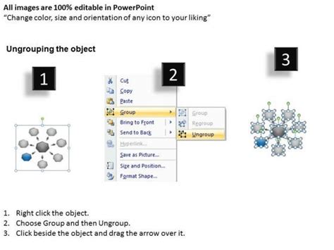 7 Converging And Diverging Factors Process Flow Cycle Diagram Powerpoint Slides