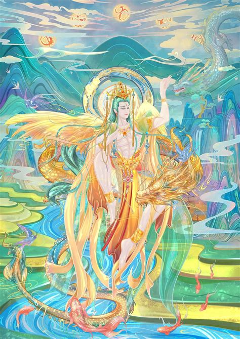 国潮山海经东方之神句芒四夕宇辉 站酷zcool