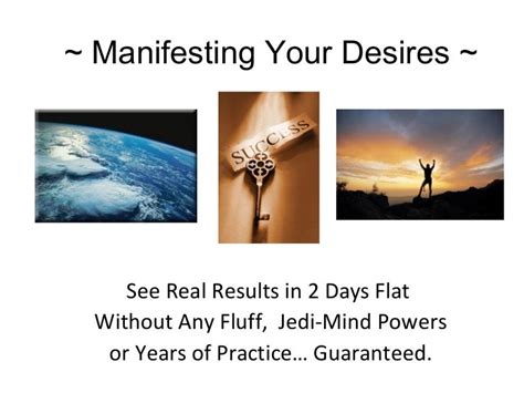 Manifesting Your Desires