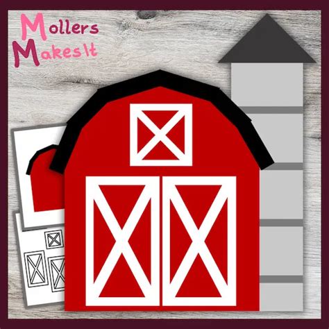 Big Red Barn Craft Template Mollers Makes It