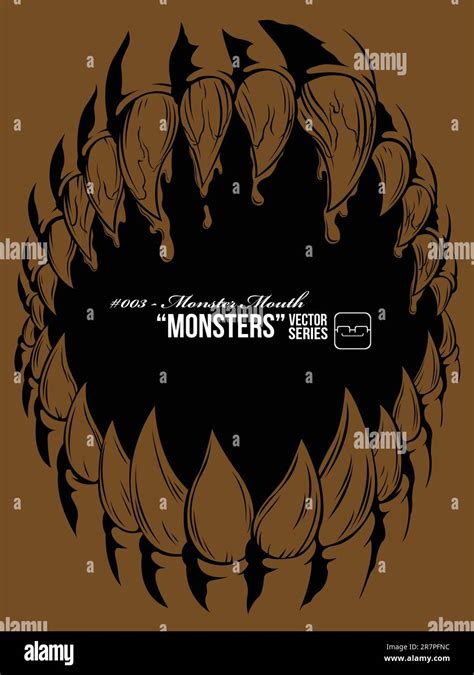 A Vector Of Claws Monster Mouth Opening Wide Symbolizing The Rage