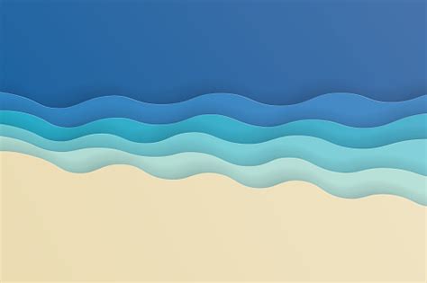 Vagues Deau De Mer Ou Docéan Et Illustration Abstraite De Vecteur De