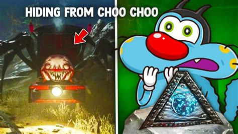 Hiding From Choo Choo Charles Is CHALLENGE Ft Oggy YouTube