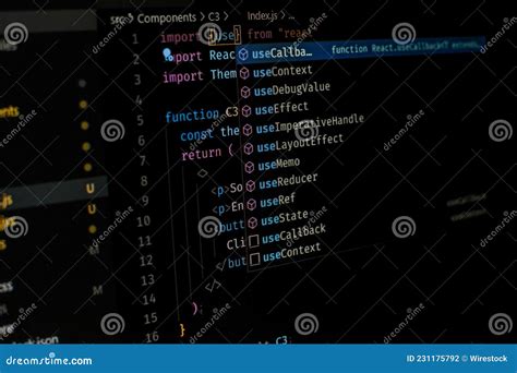 Javascript React Code Software Source Code Programming Code On