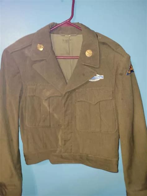 Original Wwii Ww2 7th Army Uniform Ike Jacket Lot 4000 £27 54
