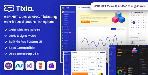 Tixia Aspnet Core And Mvc Ticketing Admin Dashboard Template By Dexignzone
