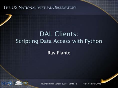 Ppt Dal Clients Scripting Data Access With Python Powerpoint