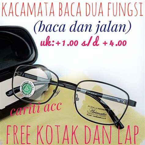 TURUN HARGA KACAMATA BACA DUA FUNGSI BACA DAN JALAN MODEL RANGKA BESI FREE KOTAK DAN LAP