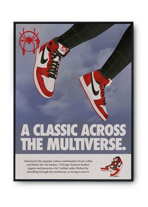 Miles Morales Spider Man X Air Jordan 1 Poster Miles Morales