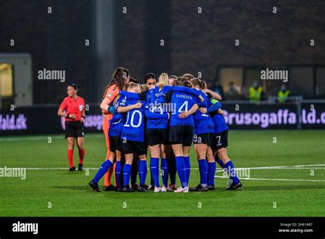 Koege Denmark 10th November 2021 The Players Of HB Koege Unite In A