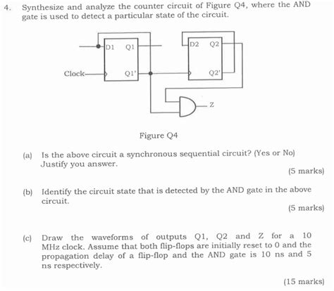 Get Answer Synthesize And Analyze The Counter Circuit Of Figure Q4