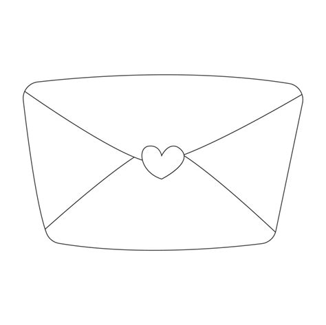 Love Messages Valentine Sticker Outline 2d Illustration 27079502 Png