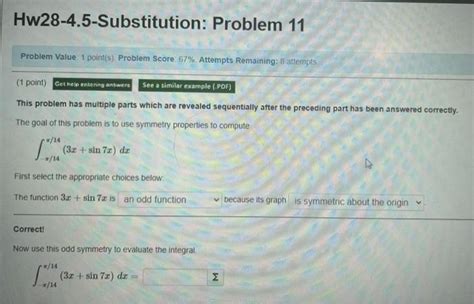 Solved Hw Substitution Problem Problem Value Chegg