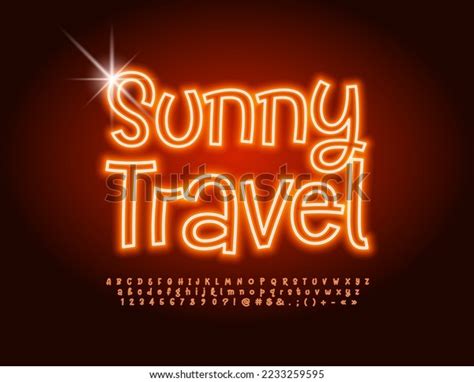 Vector Glowing Banner Sunny Travel Playful Stock Vector Royalty Free