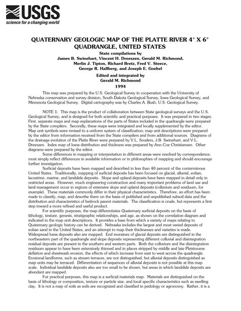Pdf Quaternary Geologic Map Of The Platte River 4°× 6° Quadrangle
