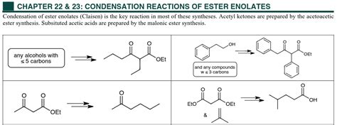 Solved Condensation Of Ester Enolates Claisen Is The Key