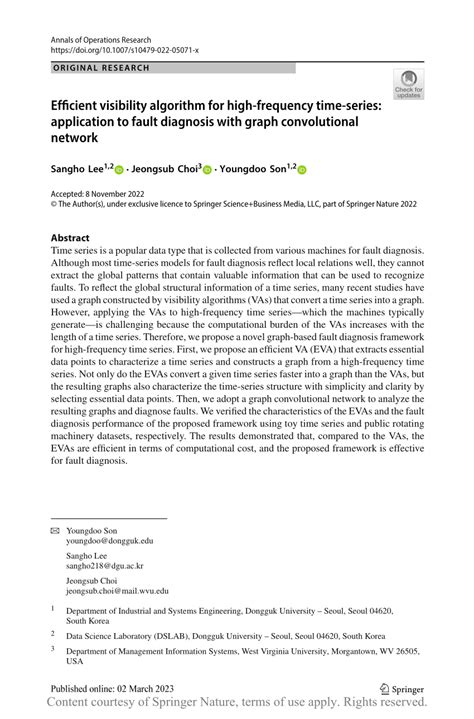 Efficient Visibility Algorithm For High Frequency Time Series
