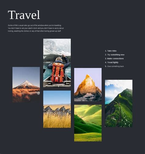 Travel CSS Template By Nicepage