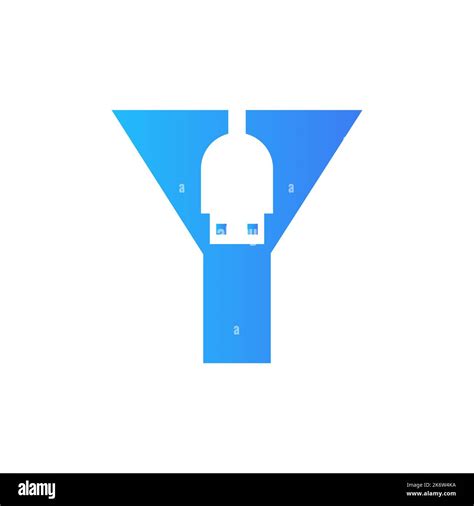 Initial Letter Y USB Symbol Design Computer Connection USB Cable Icon Vector Stock Vector Image