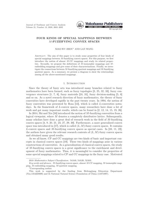 pdf mappings of m fuzzifying convex spaces
