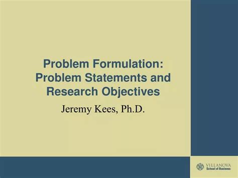 Ppt Problem Formulation Problem Statements And Research Objectives