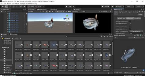 Unity Game Ready Pack Low Poly Rif Fish Collection Animated 3d Model