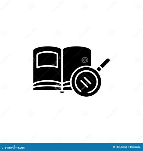 Concepto Negro Del Icono De Los Libros De Texto De La Lectura Símbolo