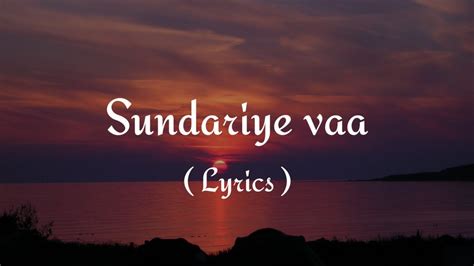 Sundariye Vaa Song Lyrics In English And Malayalam Tfiglobal
