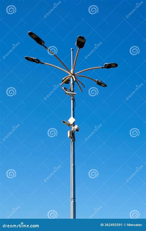 Monitoring Multiple Security Cameras In A Part Of The City Stock Image Image Of Observation