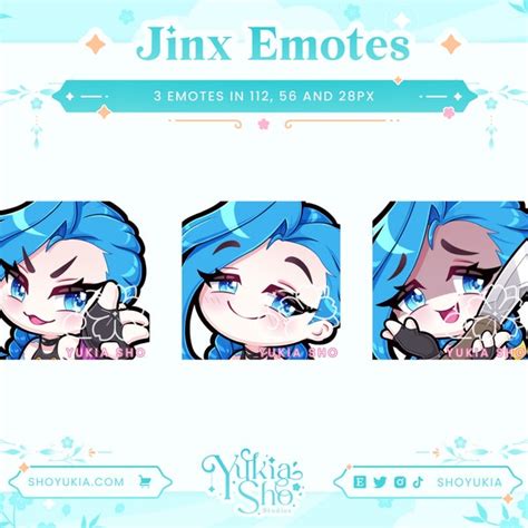Jinx Lol Pack Emotes Etsy