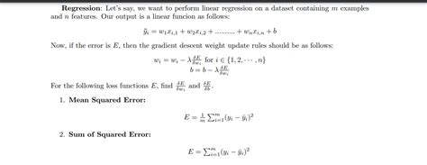Solved Regression Let S Say We Want To Perform Linear Chegg