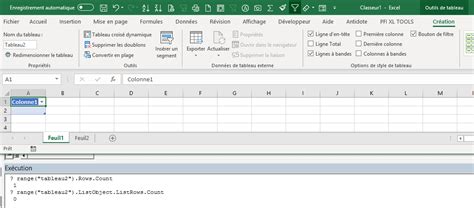 Excel Les tableaux structurés en VBA