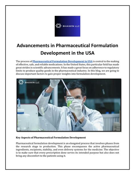 Ppt Pharmaceutical Formulation Development In The Usa Powerpoint
